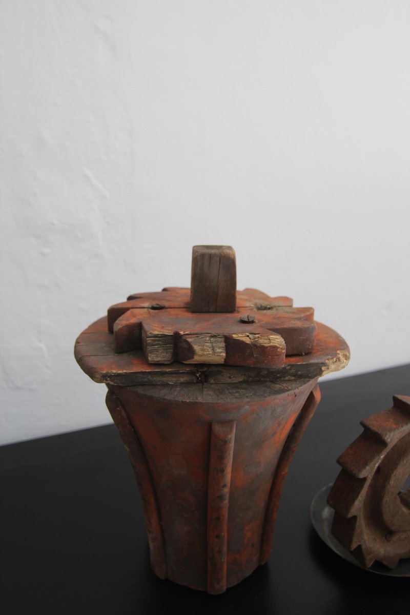 Early 20th Century Wooden Casting Pattern Object with Original Patina ...