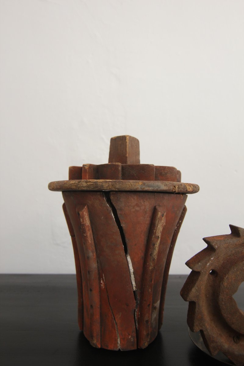 Early 20th Century Wooden Casting Pattern Object with Original Patina ...