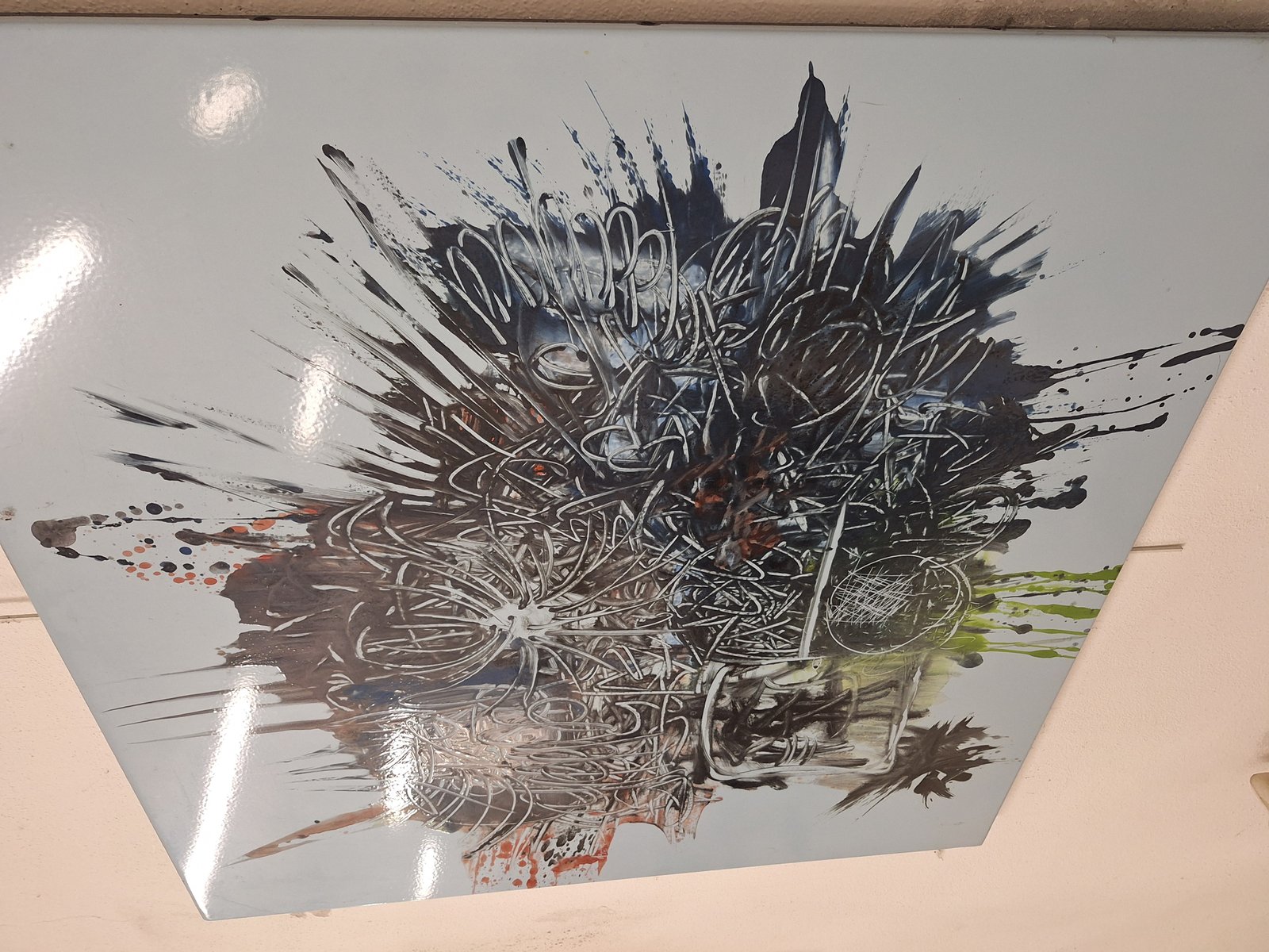 Decorative Enamelled Iron Panel, 1980s for sale at Pamono