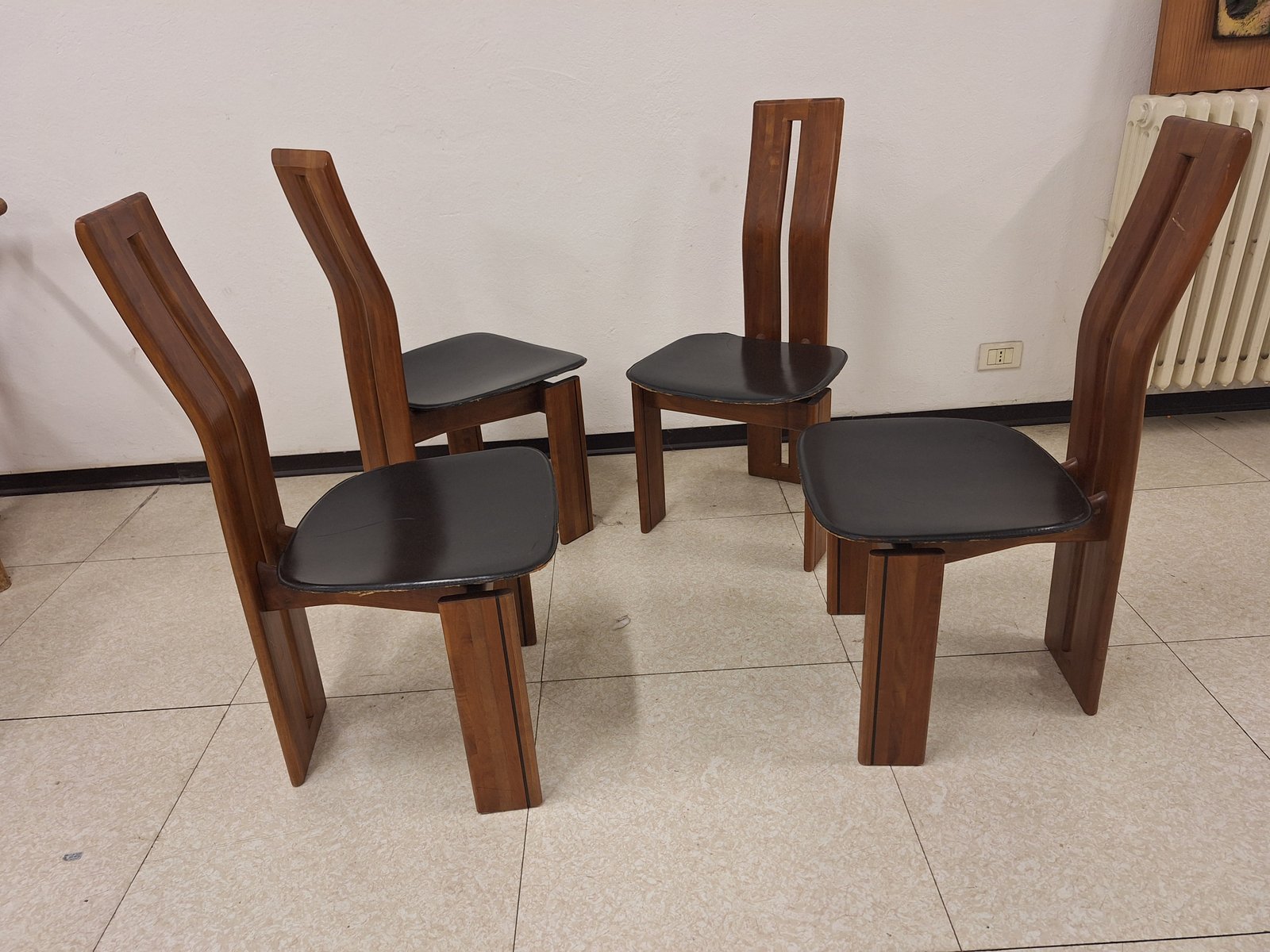 High Back Model Chairs by Mario Marenco for Mobilgirgi, 1960s, Set of 4 ...