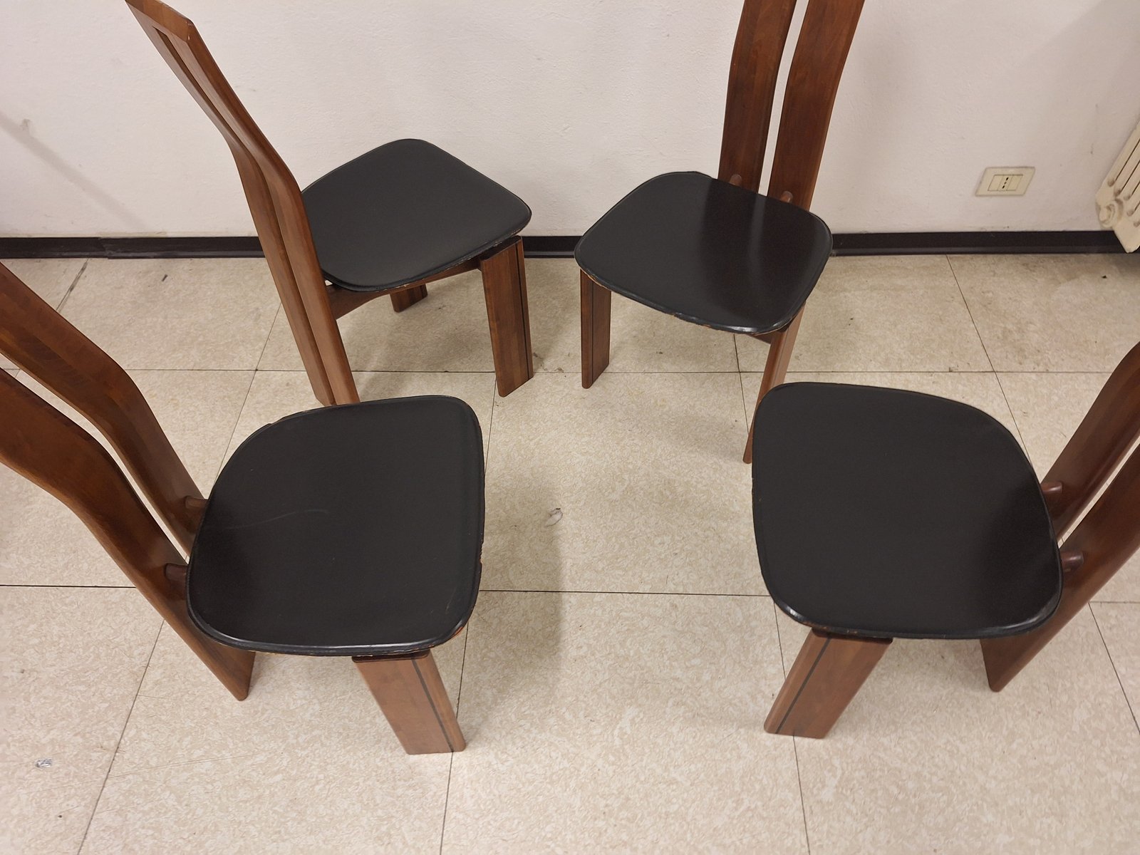 High Back Model Chairs by Mario Marenco for Mobilgirgi, 1960s, Set of 4 ...