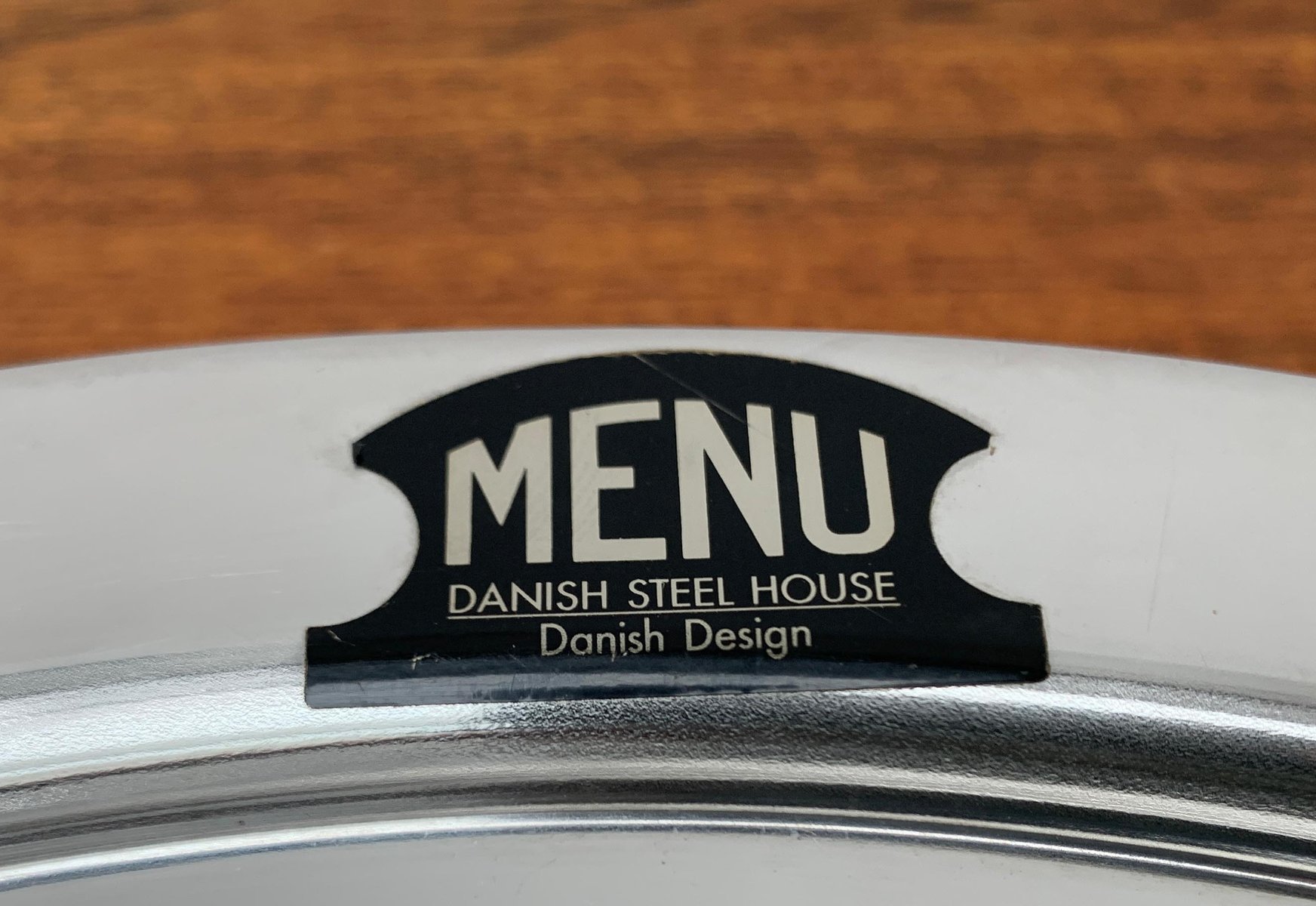 Large Postmodern Danish Metal Bowl from Menu, 1980s for sale at Pamono