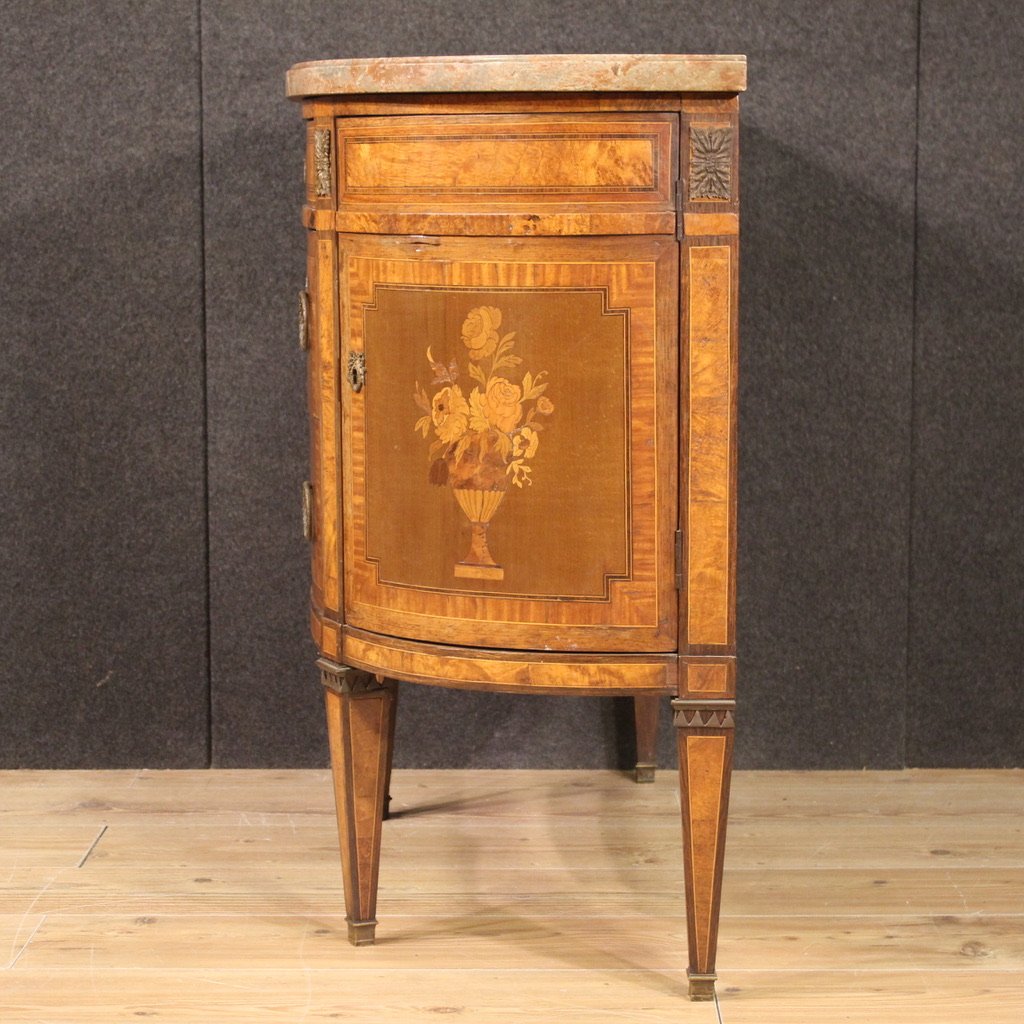 Late 19th Century Louis XVI Half-Moon Cabinet, 1870s for sale at Pamono