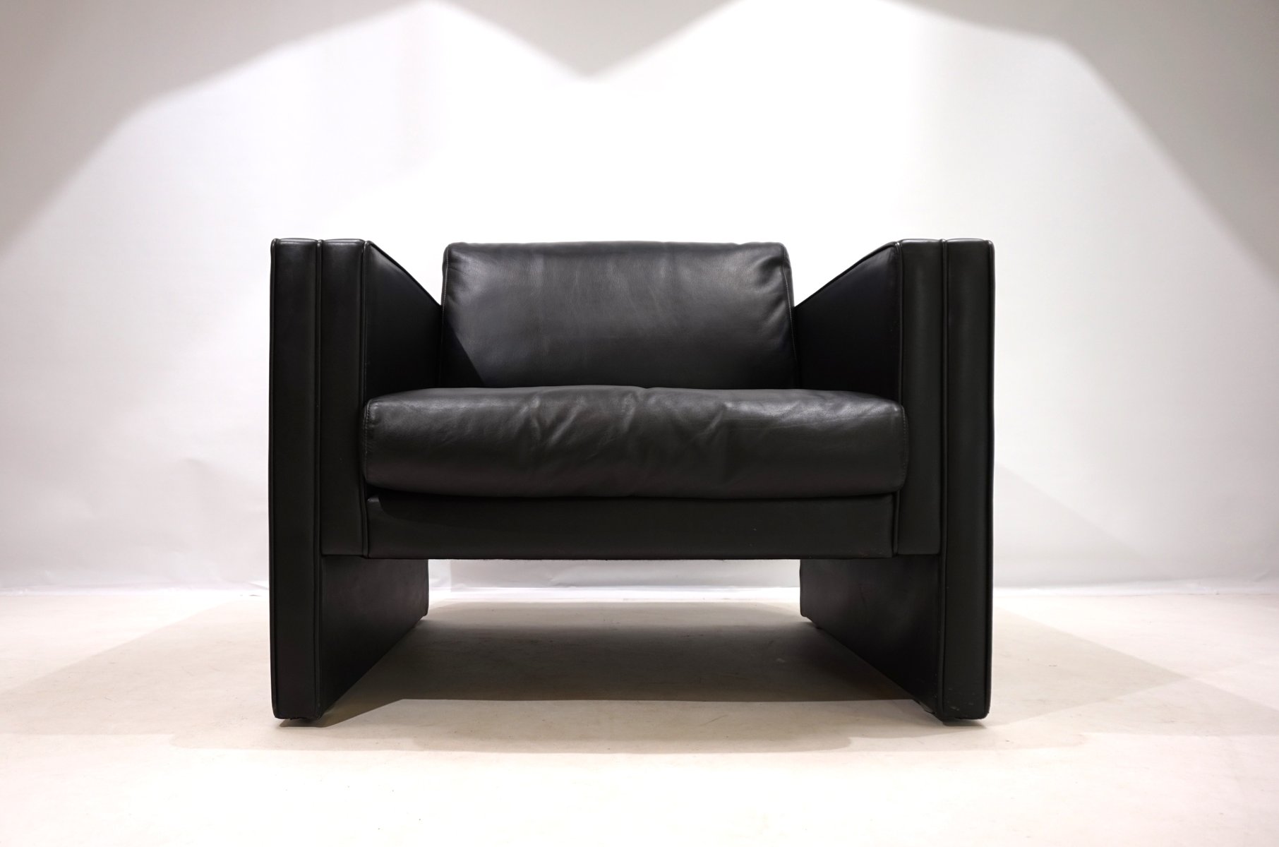 Fauteuil Knoll Studio Line en Cuir par Jürgen Lange de Walter Knoll ...