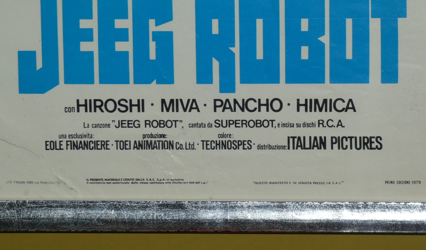 Original First Edition Anime Jeeg Robot Poster by Mario Piovano for ...