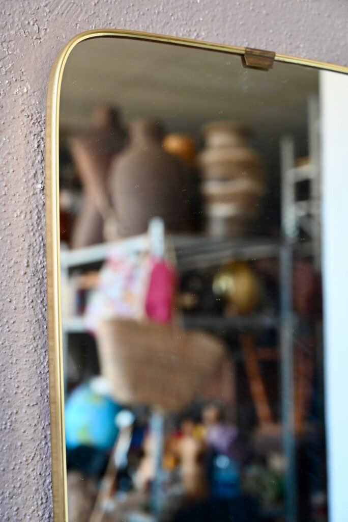 Large Rearview Mirror, 1950s for sale at Pamono