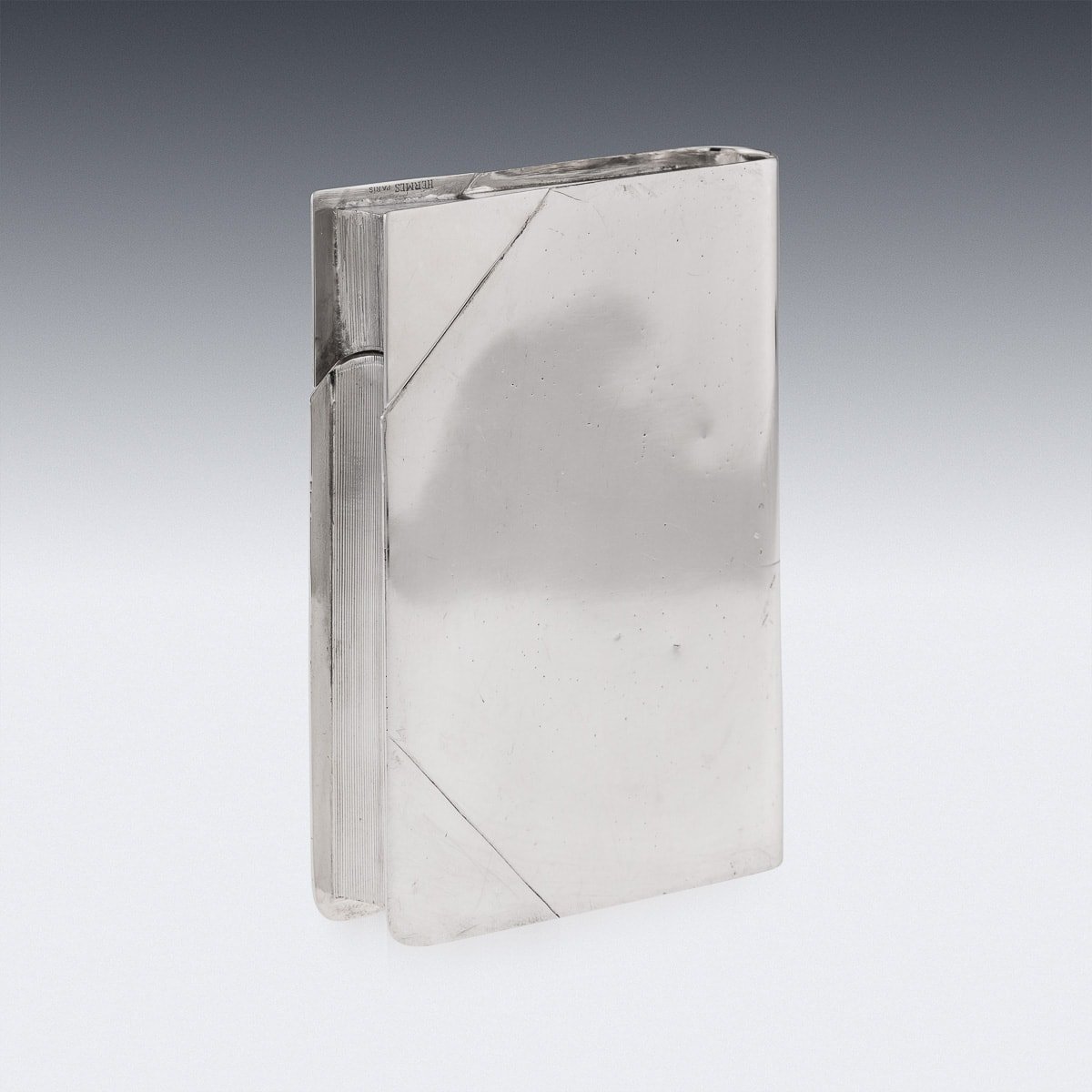20th Century Novelty Silver Plated Book Shaped Hip Flask by Hermès ...