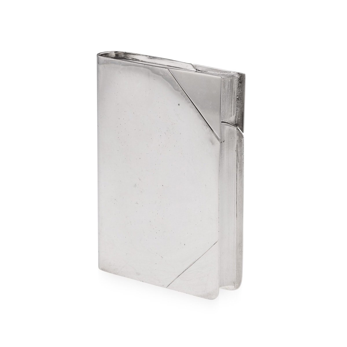 20th Century Novelty Silver Plated Book Shaped Hip Flask by Hermès ...