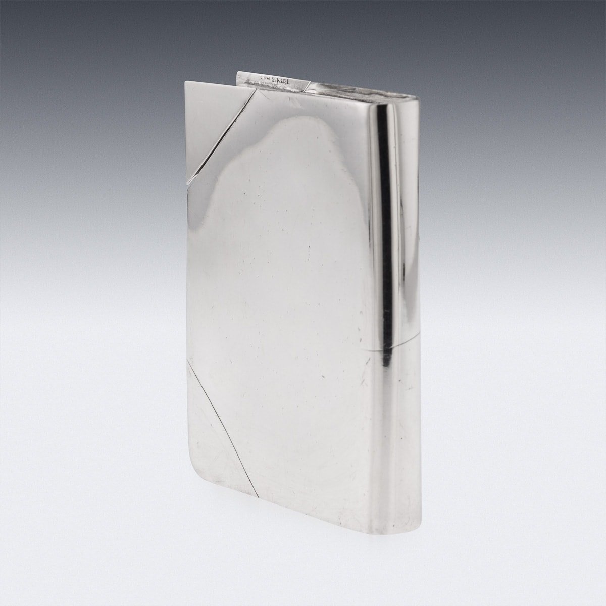 20th Century Novelty Silver Plated Book Shaped Hip Flask by Hermès ...