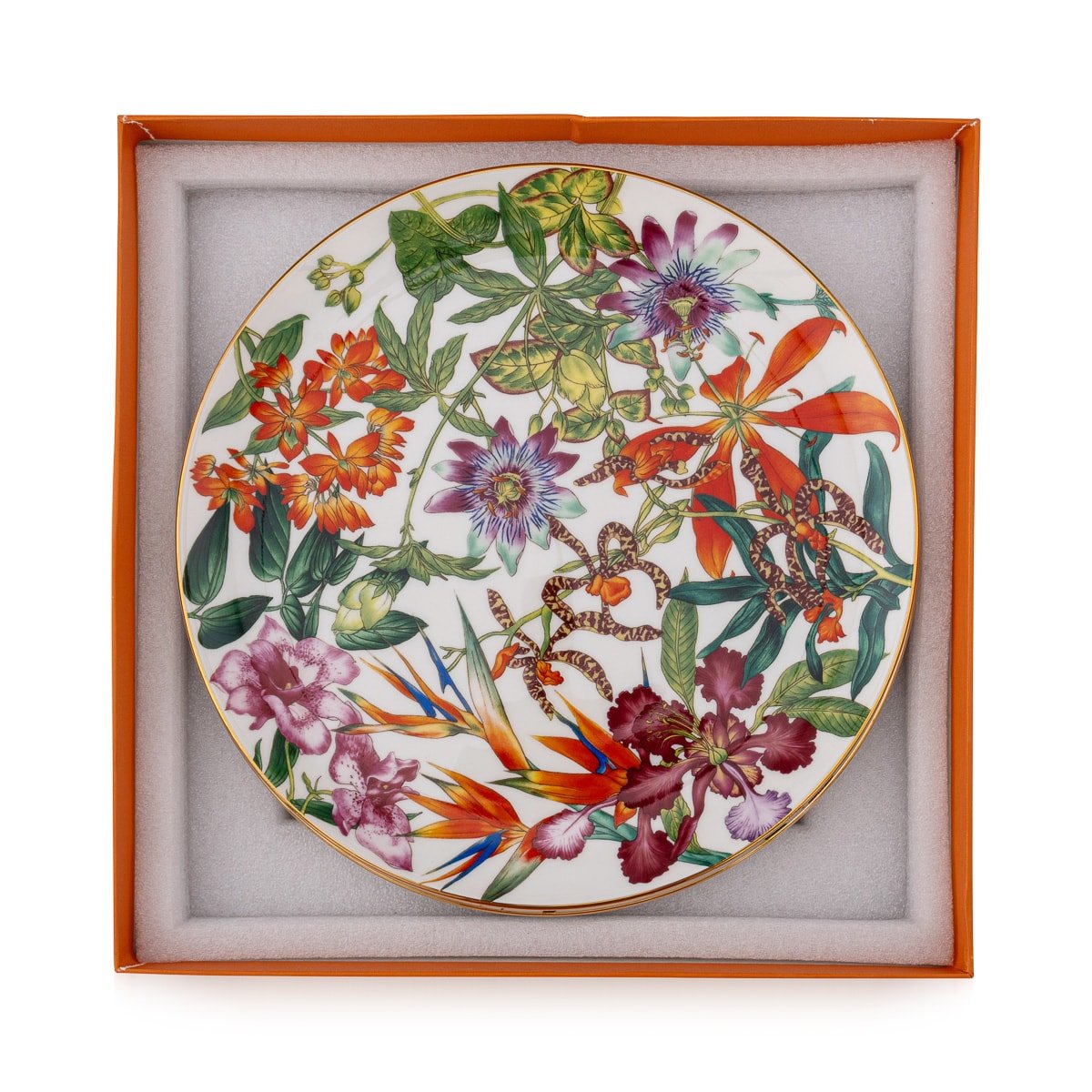 French Ceramic Passifolia Dinner Plates by Hermes for Hermès, 2000s ...