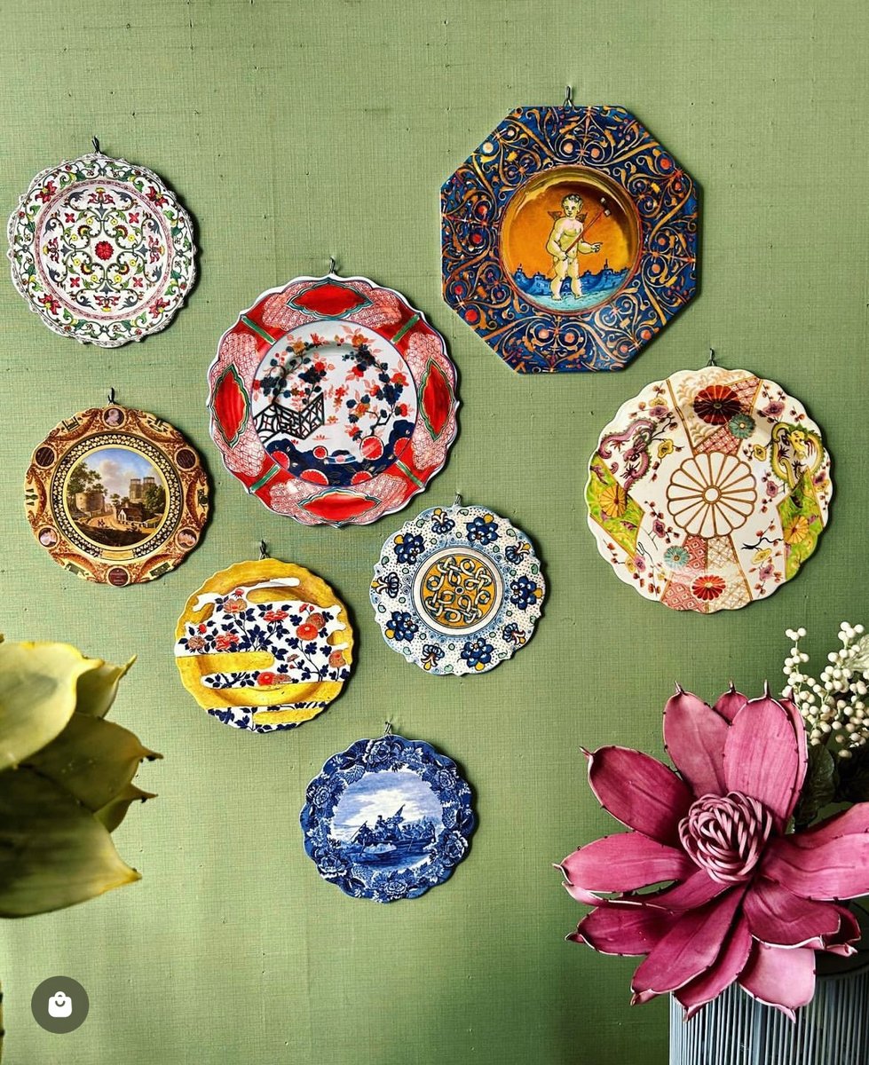 Red and Blue Octagonal Melamine Chargers from the Illusions Collection ...