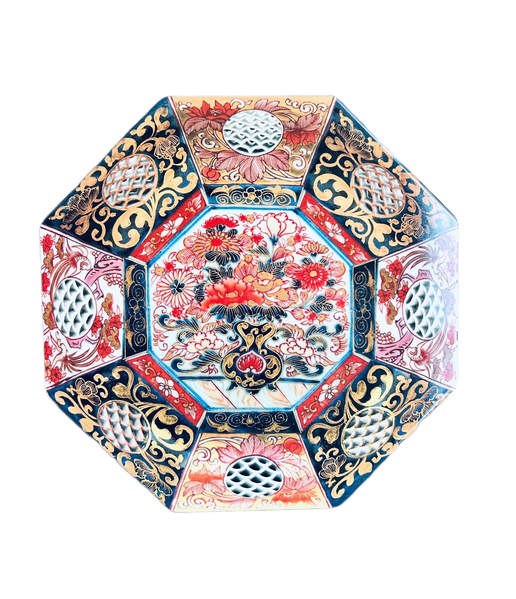 Red and Blue Octagonal Melamine Chargers from the Illusions Collection ...