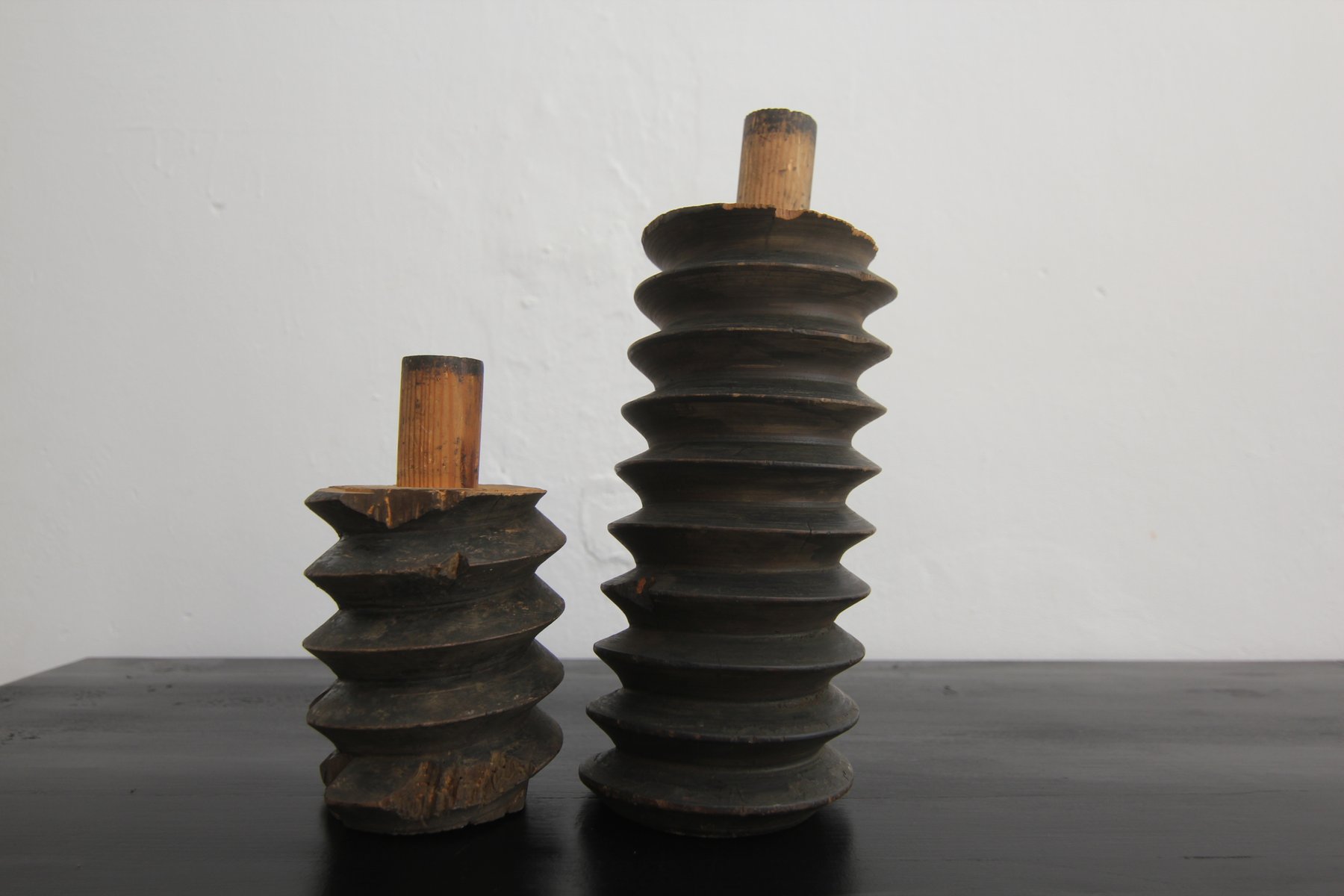 Early 20th Century Wooden Screws, 1890s, Set of 2 for sale at Pamono