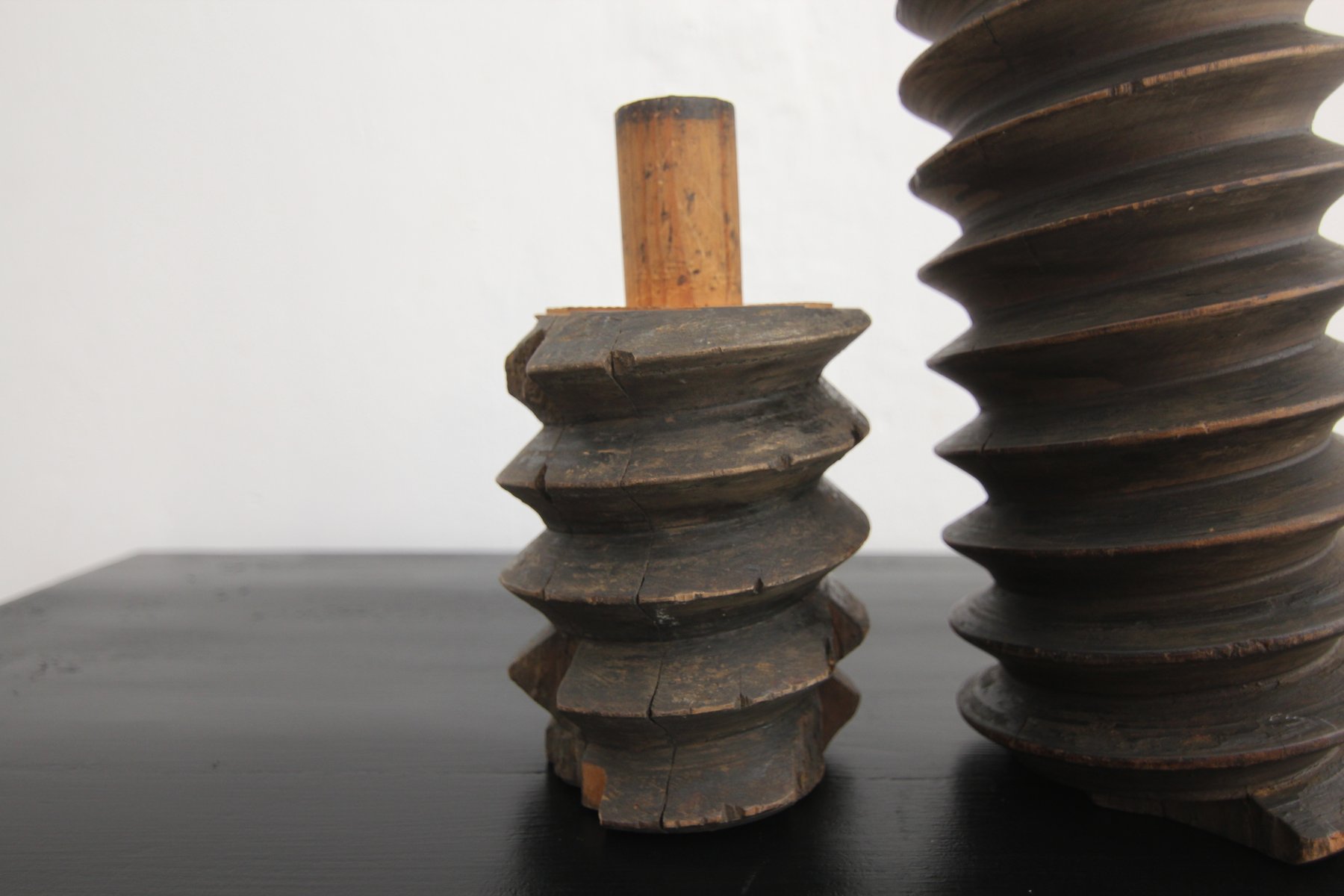 Early 20th Century Wooden Screws, 1890s, Set of 2 for sale at Pamono