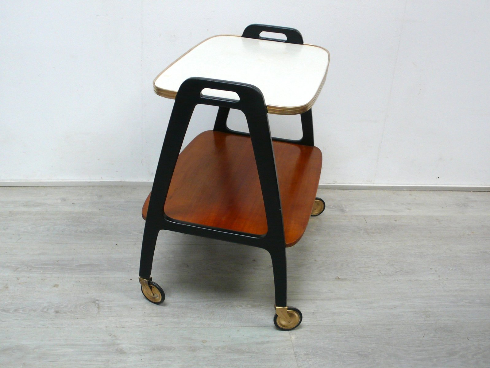 Mid-Century Modern German Serving Cart Tea Trolley from Opal Möbel ...
