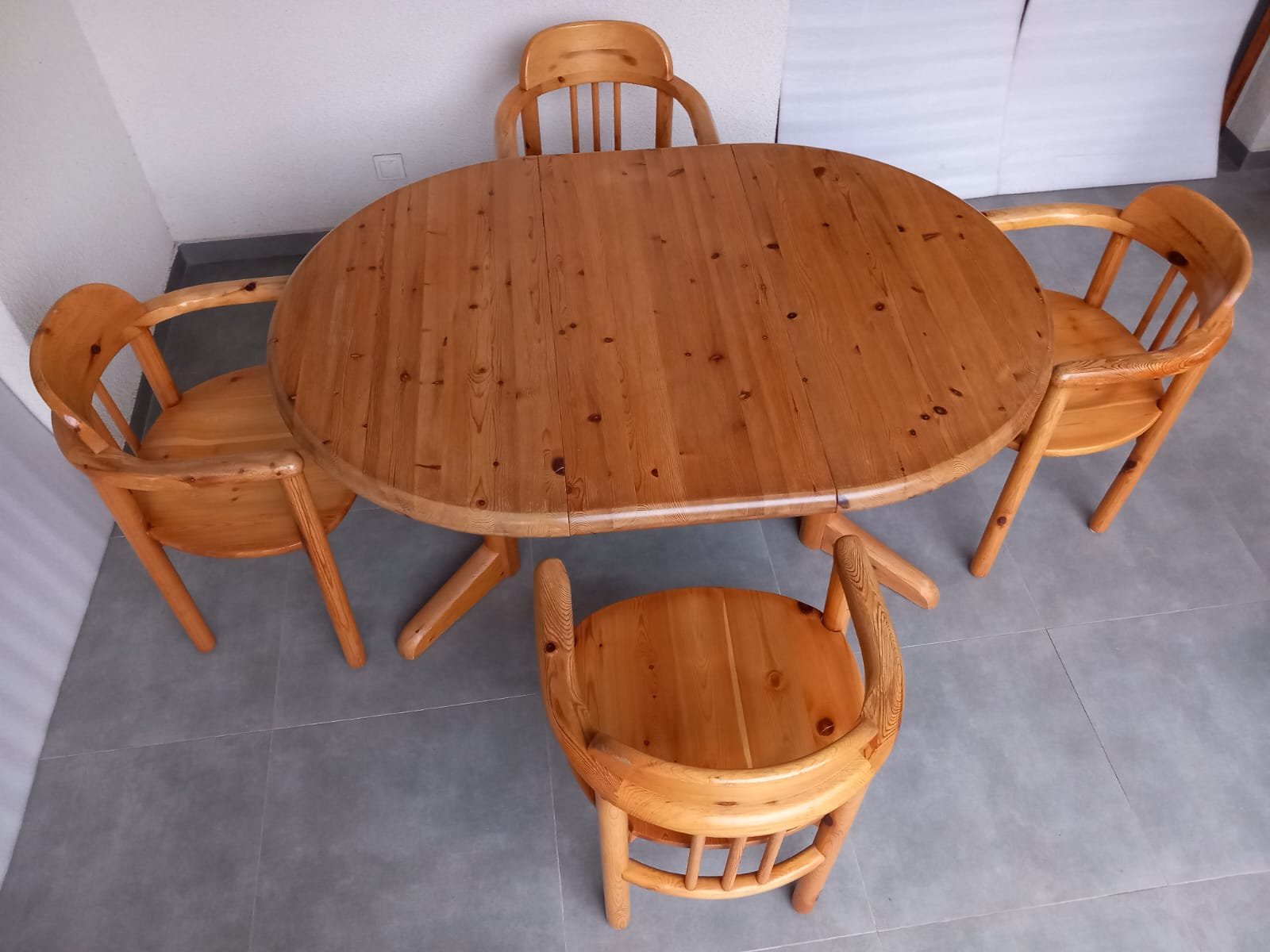 Dining Table and Chairs, Denmark, 1980s, Set of 5 for sale at Pamono
