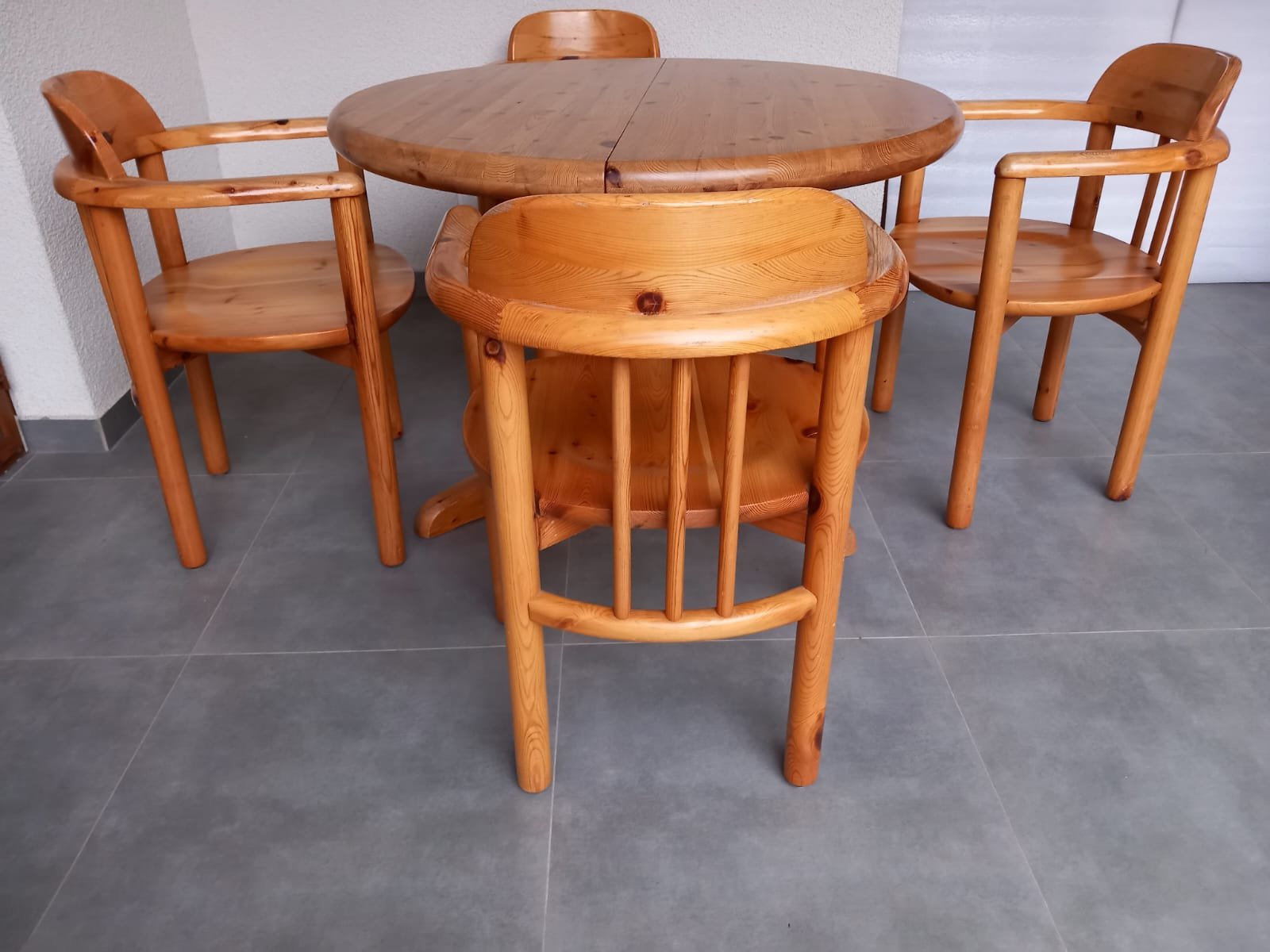 Dining Table and Chairs, Denmark, 1980s, Set of 5 for sale at Pamono