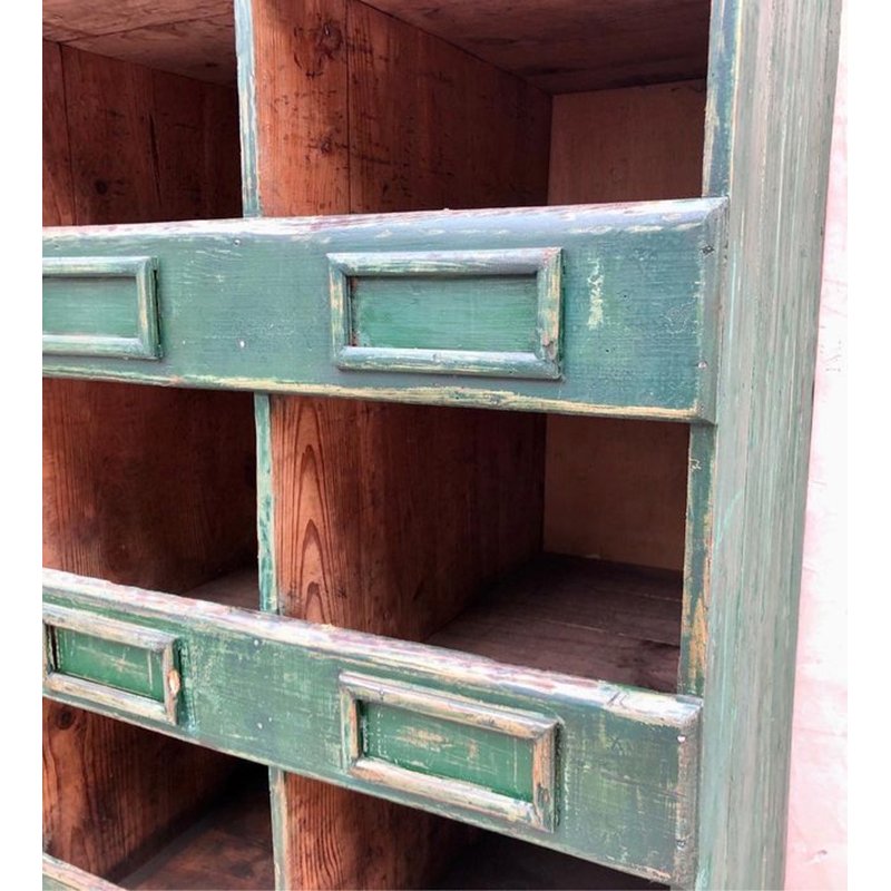 Mid-Century Industrial Spanish Wood File Shelving for sale at Pamono