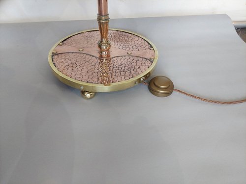 Arts and Crafts Beaten Copper and Brass Standard Floor Lamp, 1890s for ...