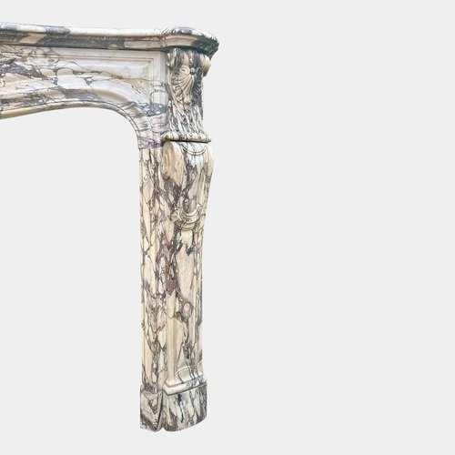 Französische Louis Xv Breche Violette Marmor Kaminsimse, 18. Jh., 2 Set ...