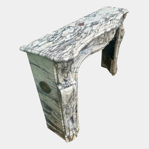 Französische Louis Xv Breche Violette Marmor Kaminsimse, 18. Jh., 2 Set ...