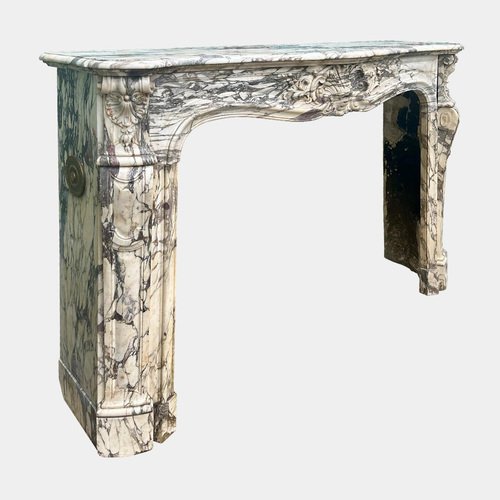 Französische Louis Xv Breche Violette Marmor Kaminsimse, 18. Jh., 2 Set ...