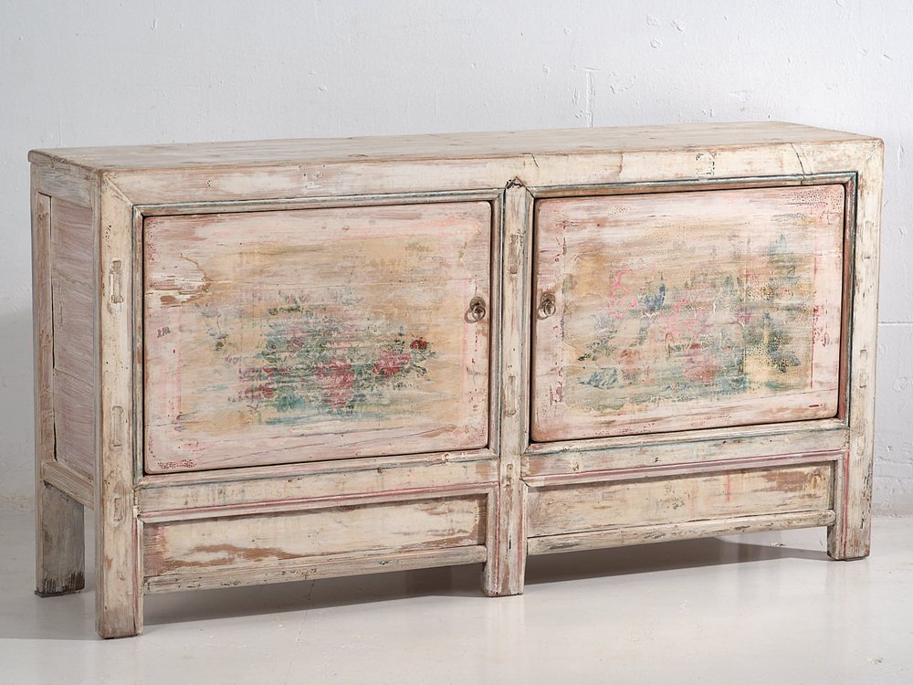 Antique White Wooden Sideboard, 1870s for sale at Pamono
