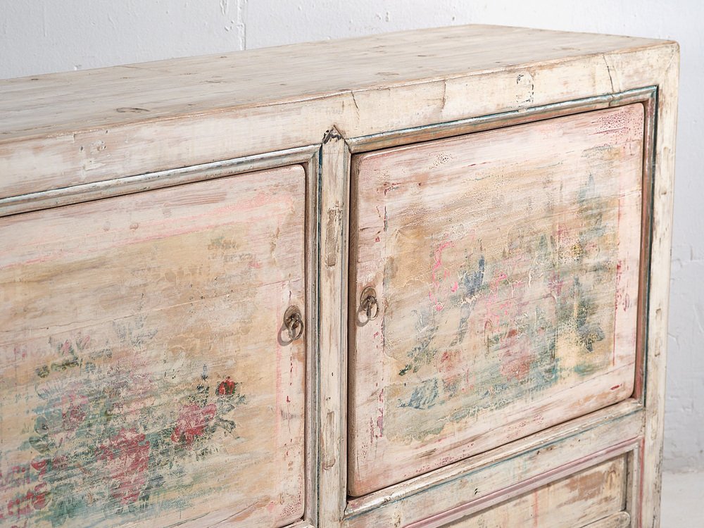 Antique White Wooden Sideboard, 1870s for sale at Pamono