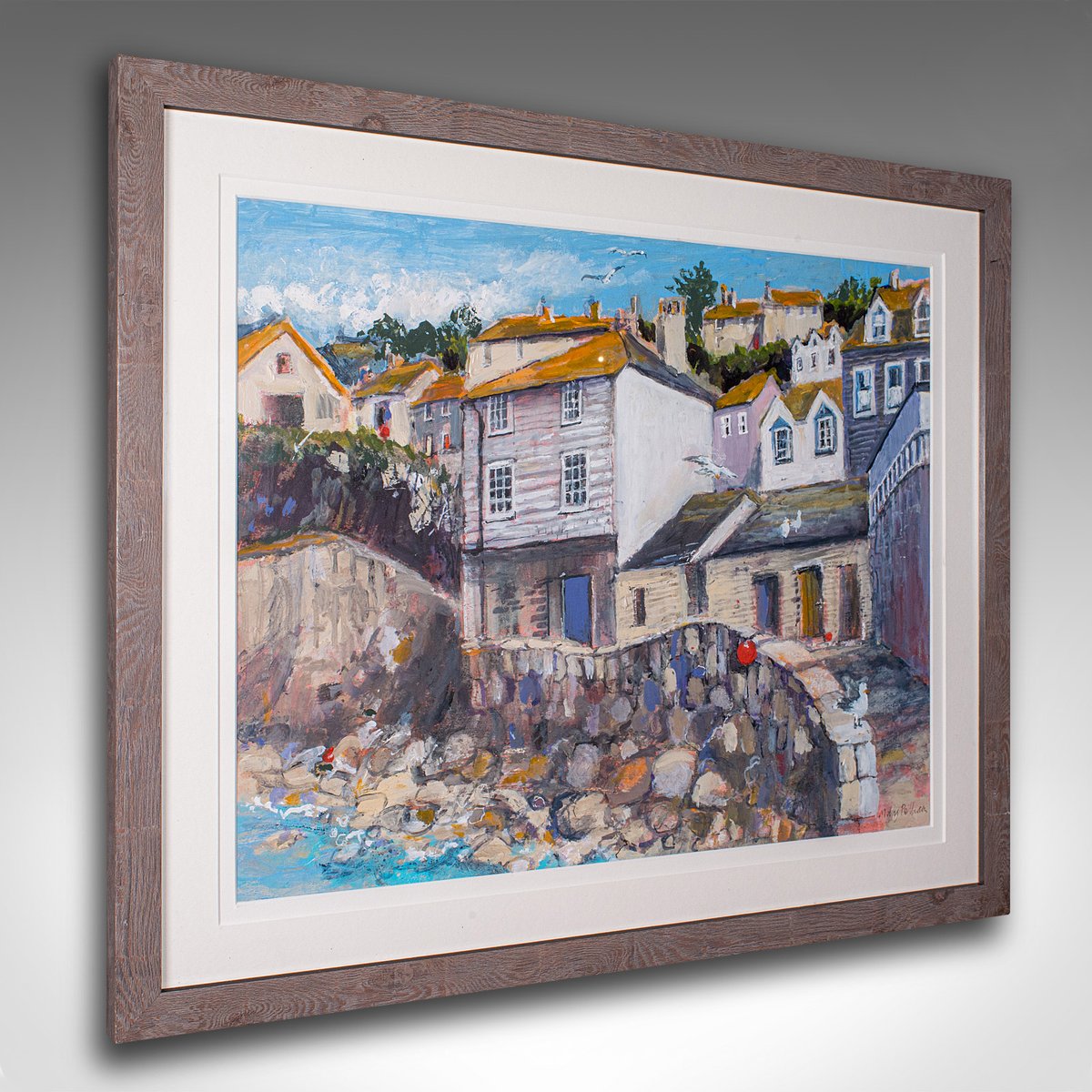 English Artist, Cornish Landscape, 2000s, Acrylic on Canvas, Framed 1