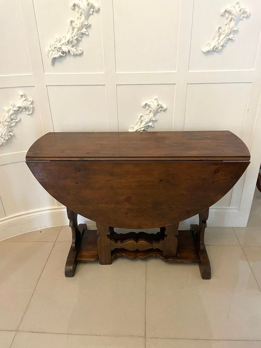 George III Pine Drop Leaf Table, 1800s for sale at Pamono