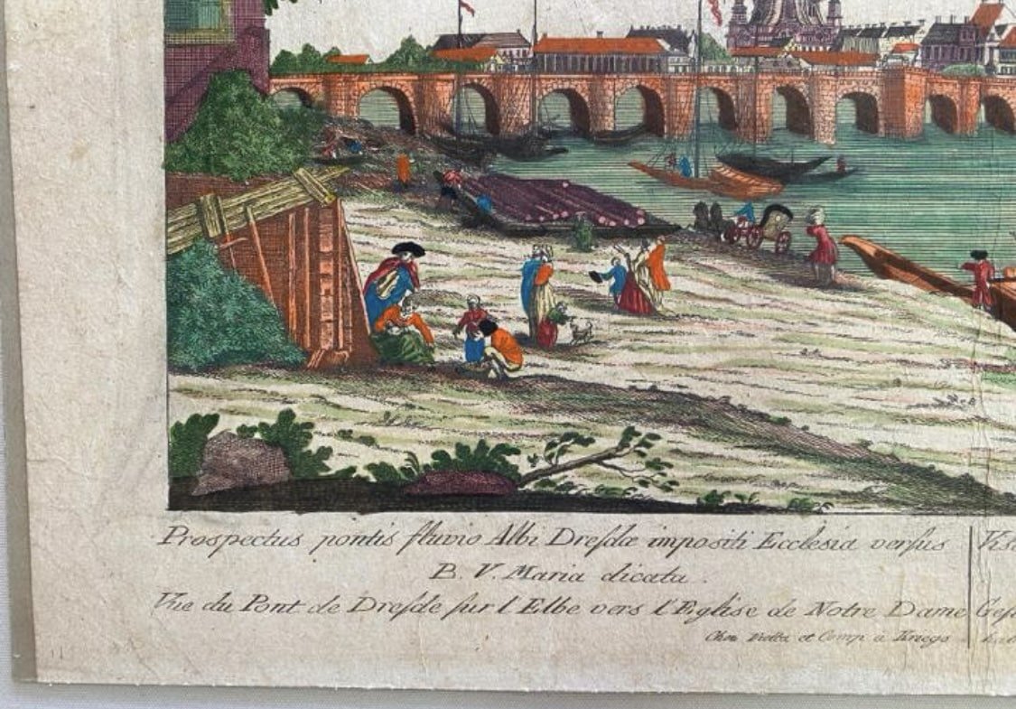 Georg Balthasar Probst, Vue d'Optique: Prospectus Pontis Notre Dame ...