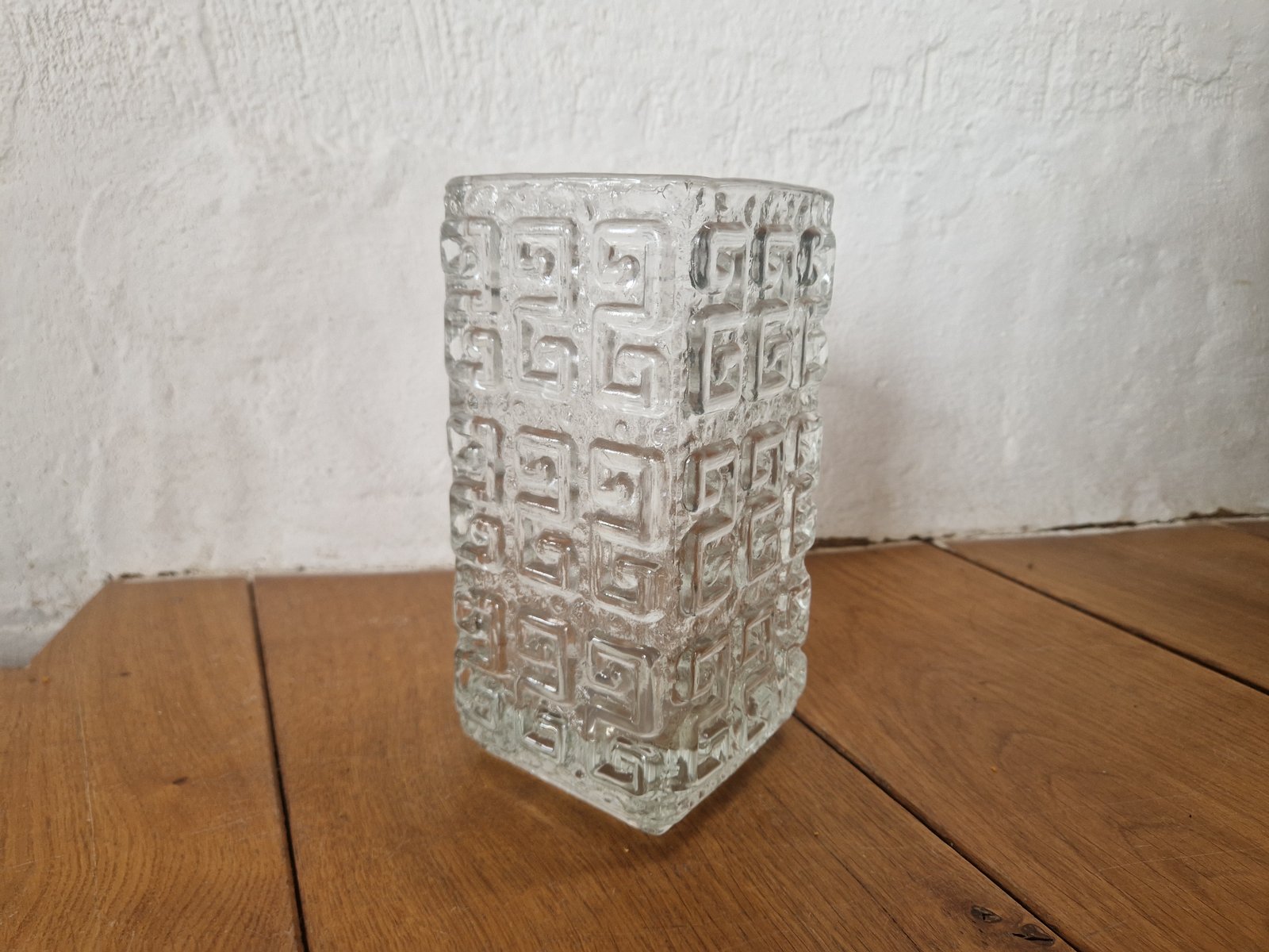 Tamara Aladin Glass Block Vase, 1960s for sale at Pamono
