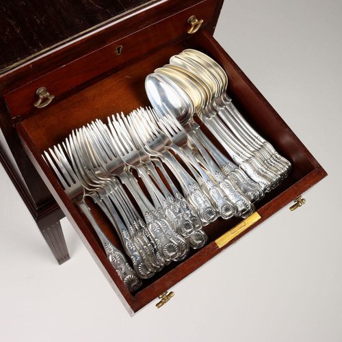 English Cutlery Service with Cabinet for sale at Pamono