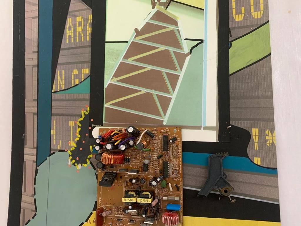 Renato Volpini, Composition with Circuit Boards, 1970s, Mixed Media for ...