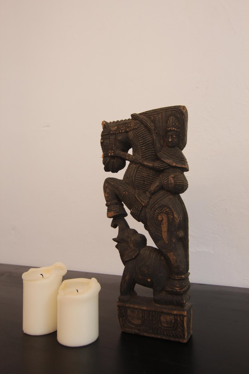 19th Century Indian Carved Wood Object for sale at Pamono