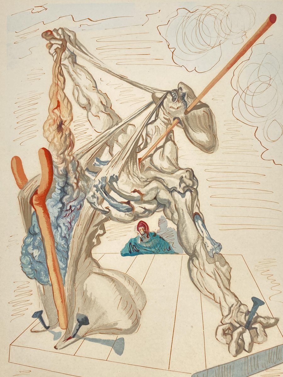 Salvador Dali, The Falsifiers from the Divine Comedy, 1960s, Woodcut ...