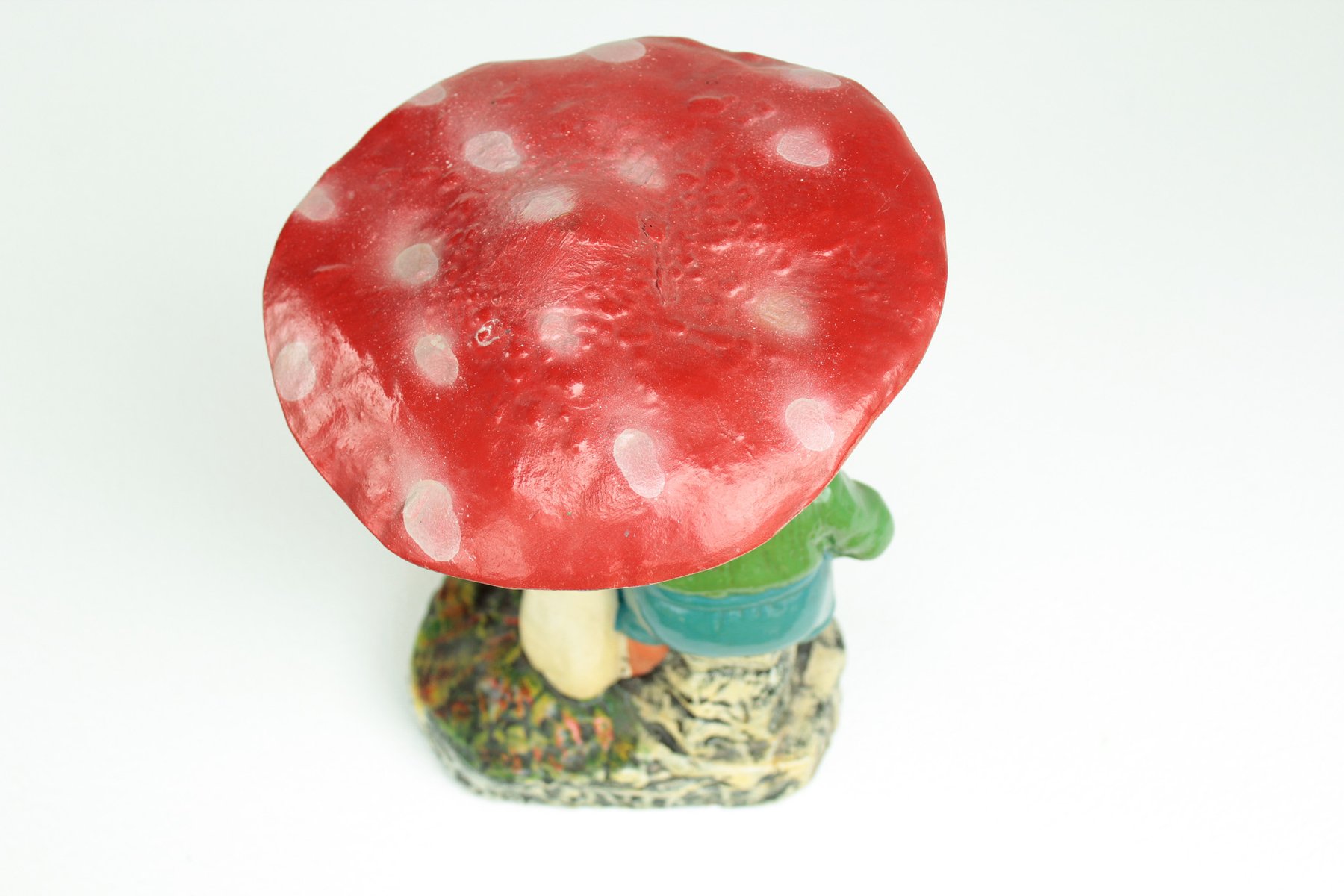 Garden Gnome and Toadstool in Clay, GDR, 1950s for sale at Pamono