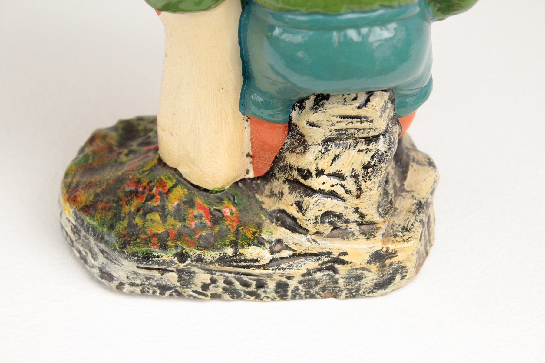Garden Gnome and Toadstool in Clay, GDR, 1950s for sale at Pamono