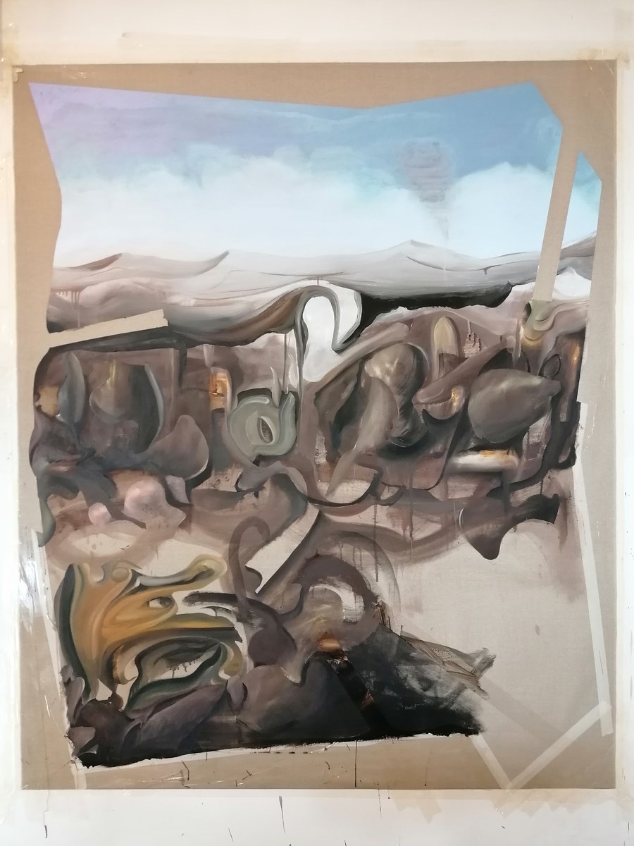 Stefano Mazzolini, Uran, 2020s, Mixed Media on Canvas for sale at Pamono