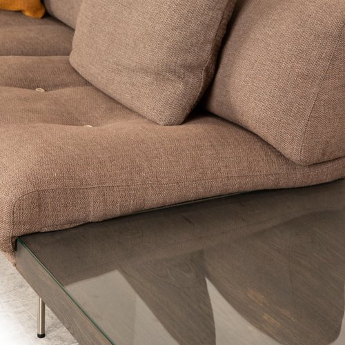 Living Divani Rod Fabric Corner Sofa in Brown-Beige by Piero Lissoni ...