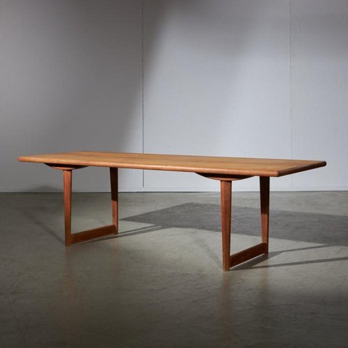 Long Wooden Coffee Table for sale at Pamono