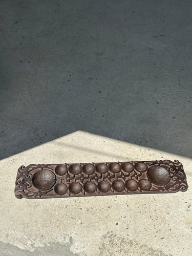 Large Traditional Indonesian Carved Wood Congklak Mancala Game for sale ...