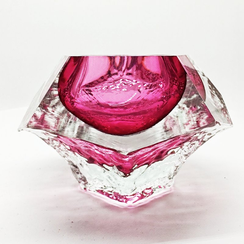Big Pink Ashtray in Murano Glass attributed to Mandruzzato, 1960s for ...