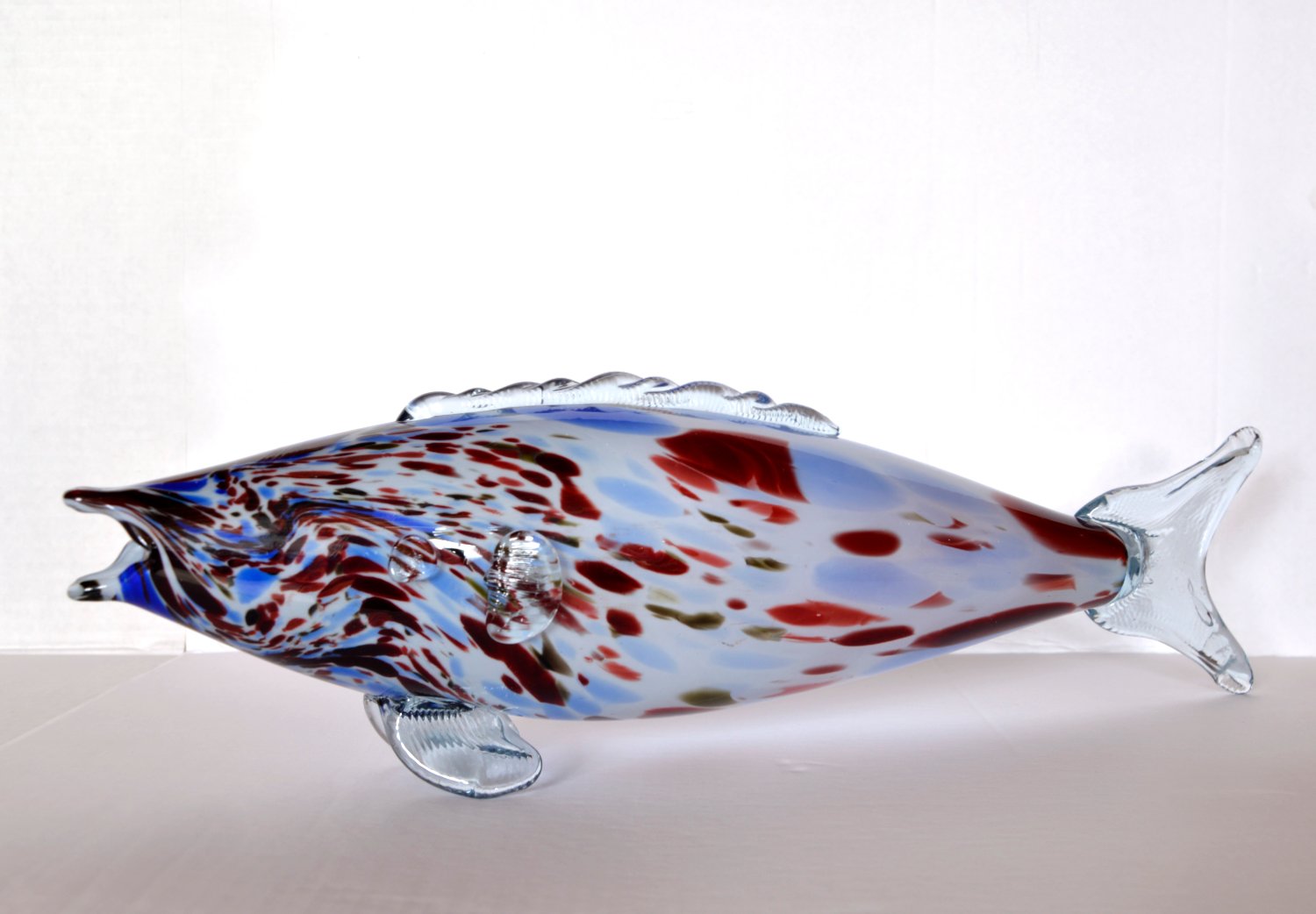 Large Midcentury Murano Glass Fish Sculpture, 1970s for sale at Pamono