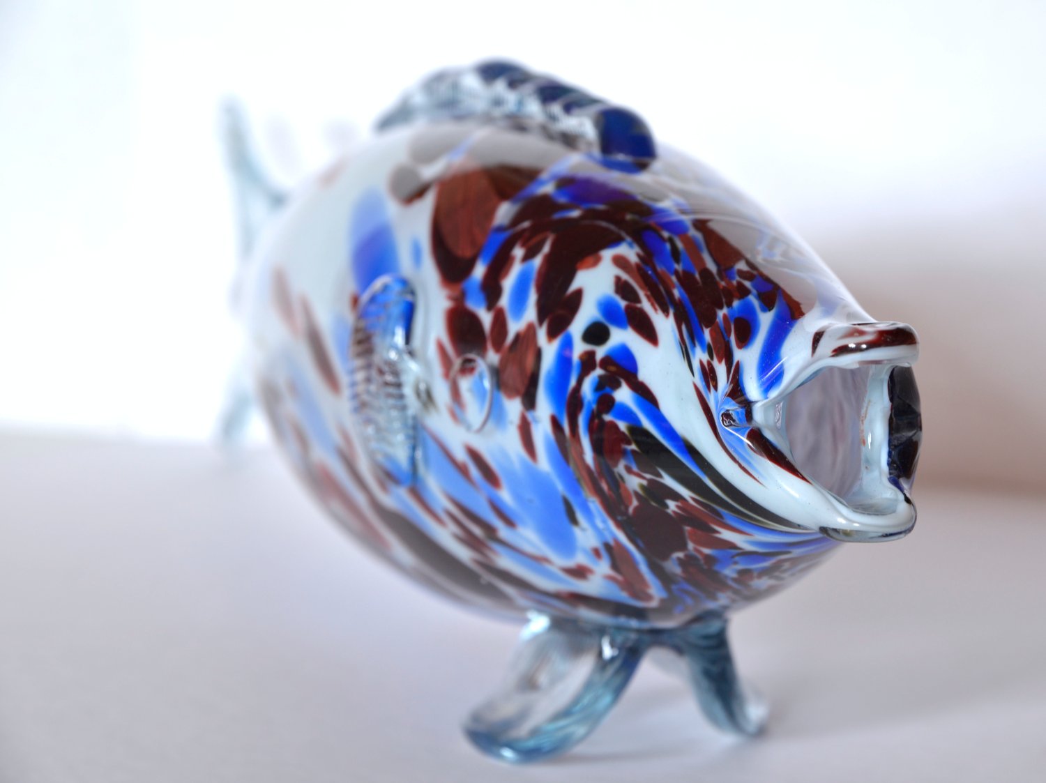 Large Midcentury Murano Glass Fish Sculpture, 1970s for sale at Pamono