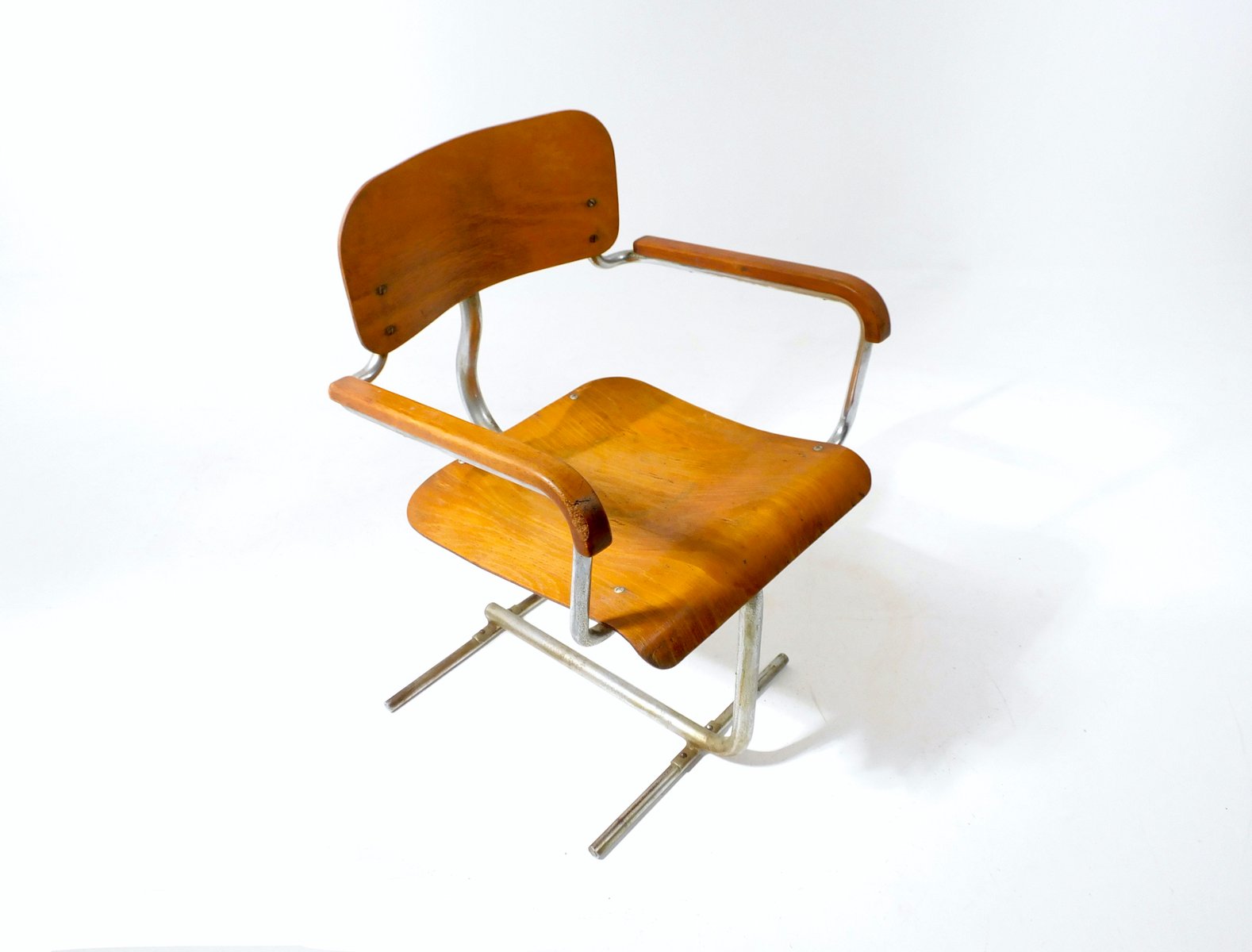 Vintage Bauhaus Tubular Steel Chair for sale at Pamono