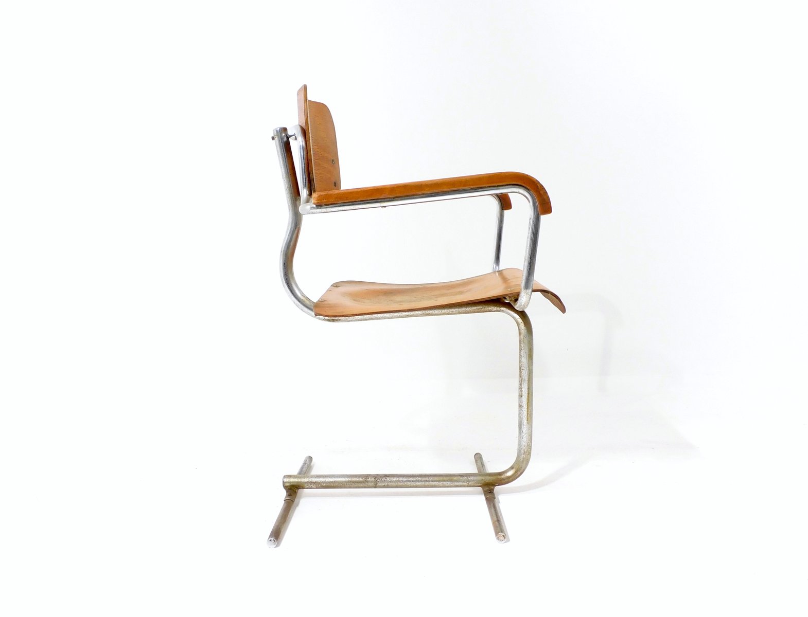 Vintage Bauhaus Tubular Steel Chair for sale at Pamono