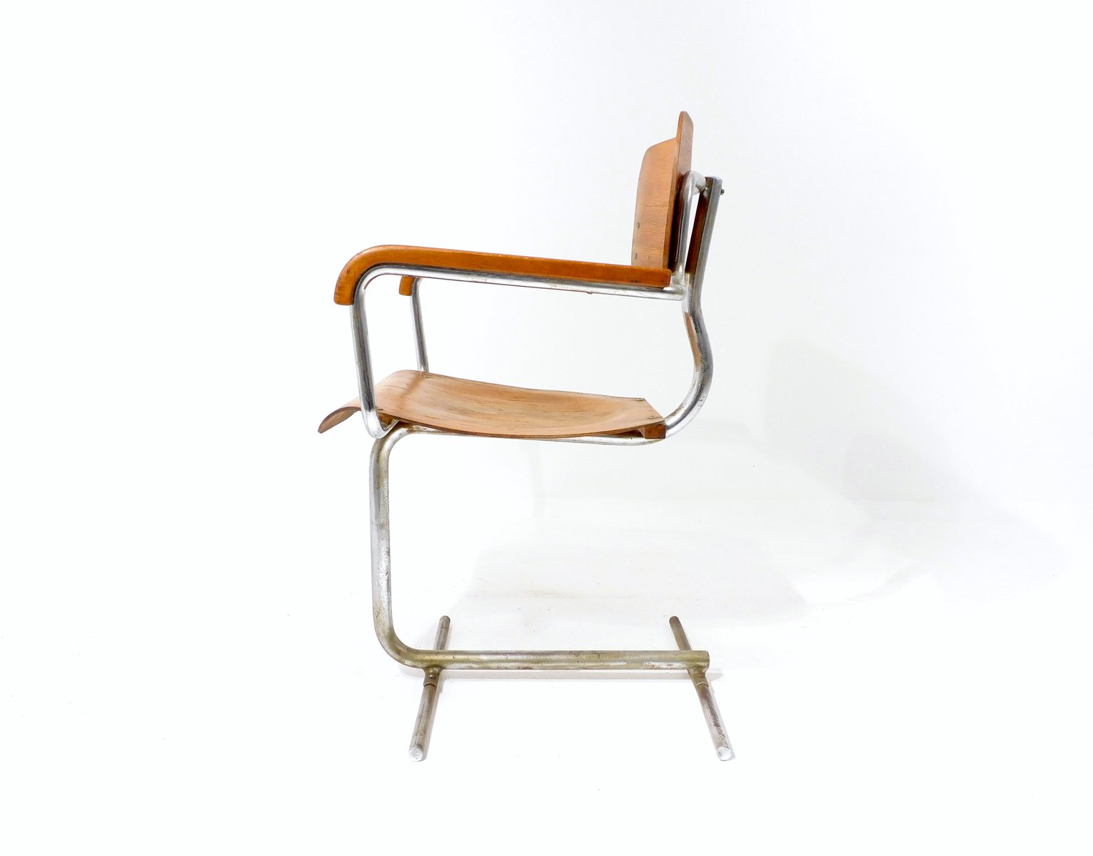 Vintage Bauhaus Tubular Steel Chair for sale at Pamono