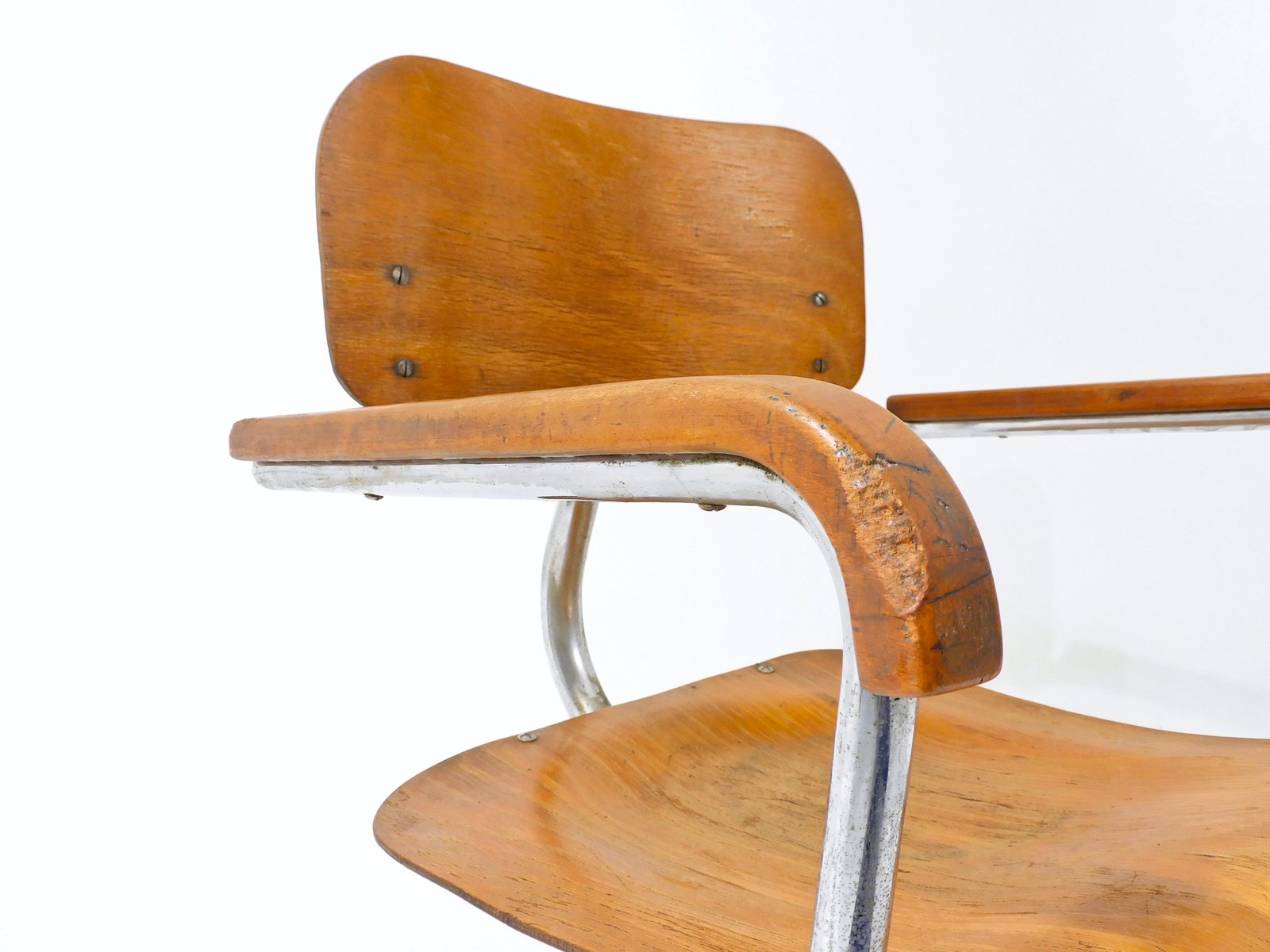 Vintage Bauhaus Tubular Steel Chair for sale at Pamono