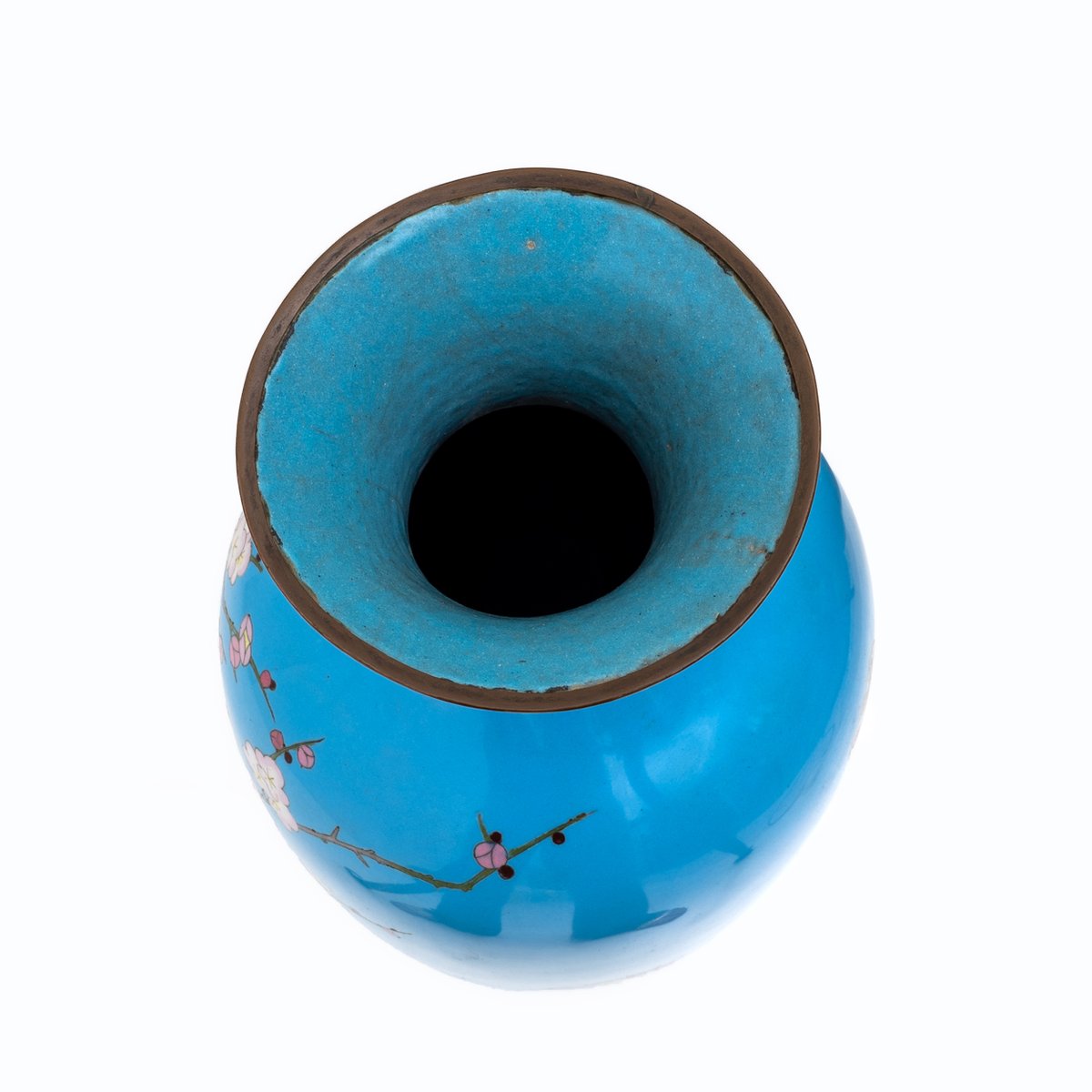 Large 19th Century Meiji Japan Vase Cloisonne with Floral Decoration ...